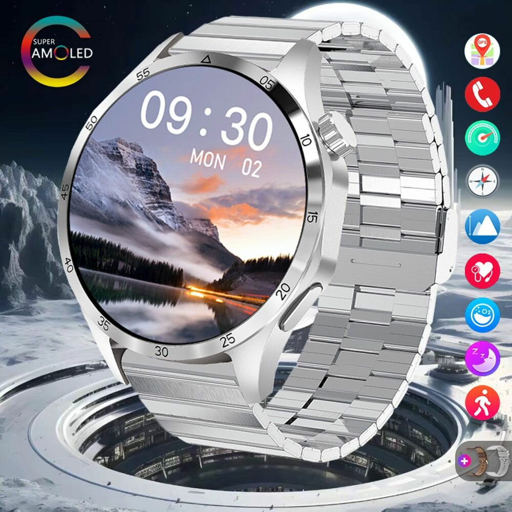 Смарт Умные часы мужские женские наручные Limited Edition 2024, Series 4 Pro Max, 2 ремешка, 46mm