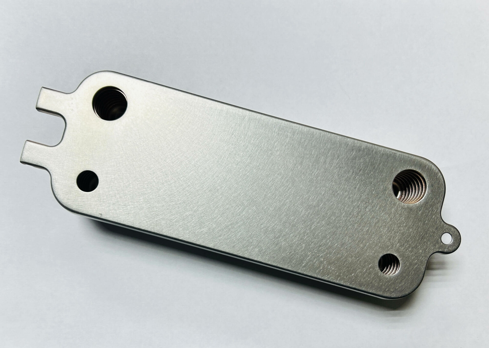 Теплообменник ГВС (вторичный) 14 пластин для котлов Bosch, Buderus (3 ушка)