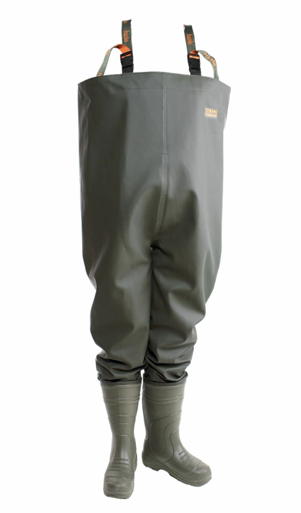 Полукомбинезон рыбацкий ЭВА/Нейлон С-198 (барс) мужской, оливковый 42