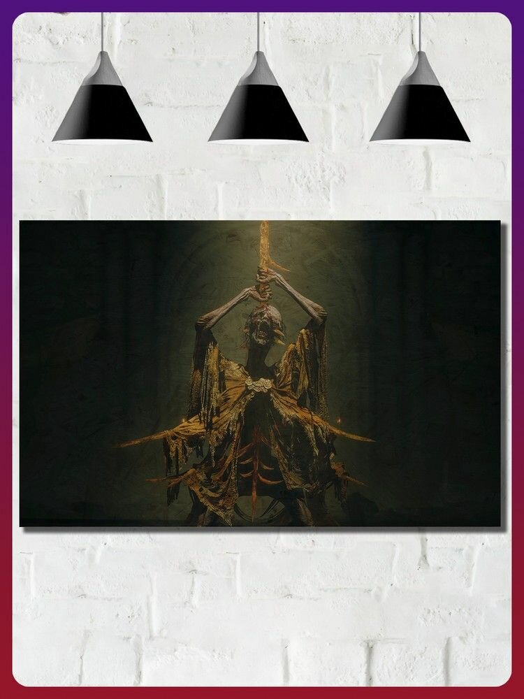 Картина интерьерная на рельефной доске Игры Dark Souls - 62412119