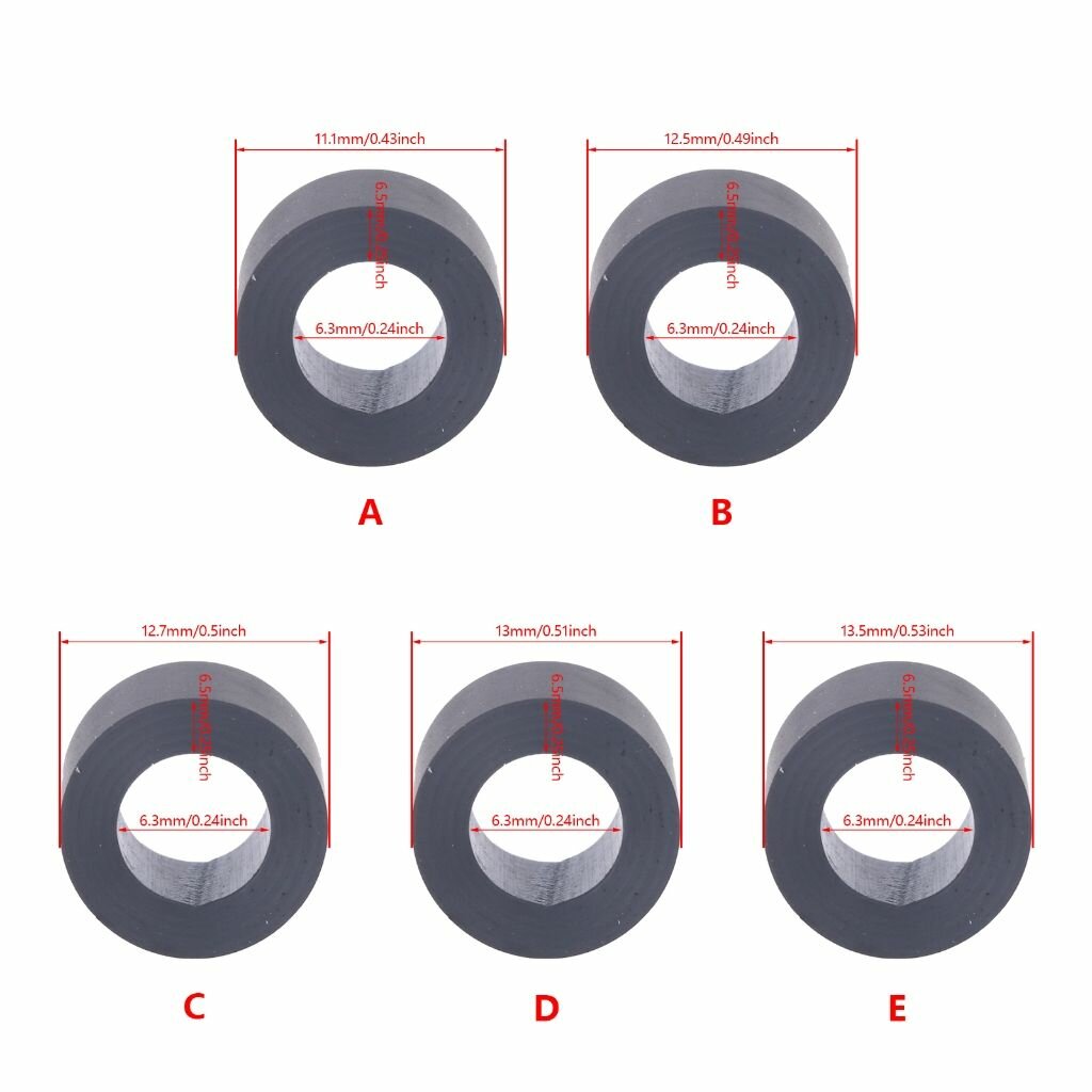 Аудио-2 импортных резиновых кольца прижимного шкива -внутренний диаметр 6,3-наружный 13-ширина 6,5 мм
