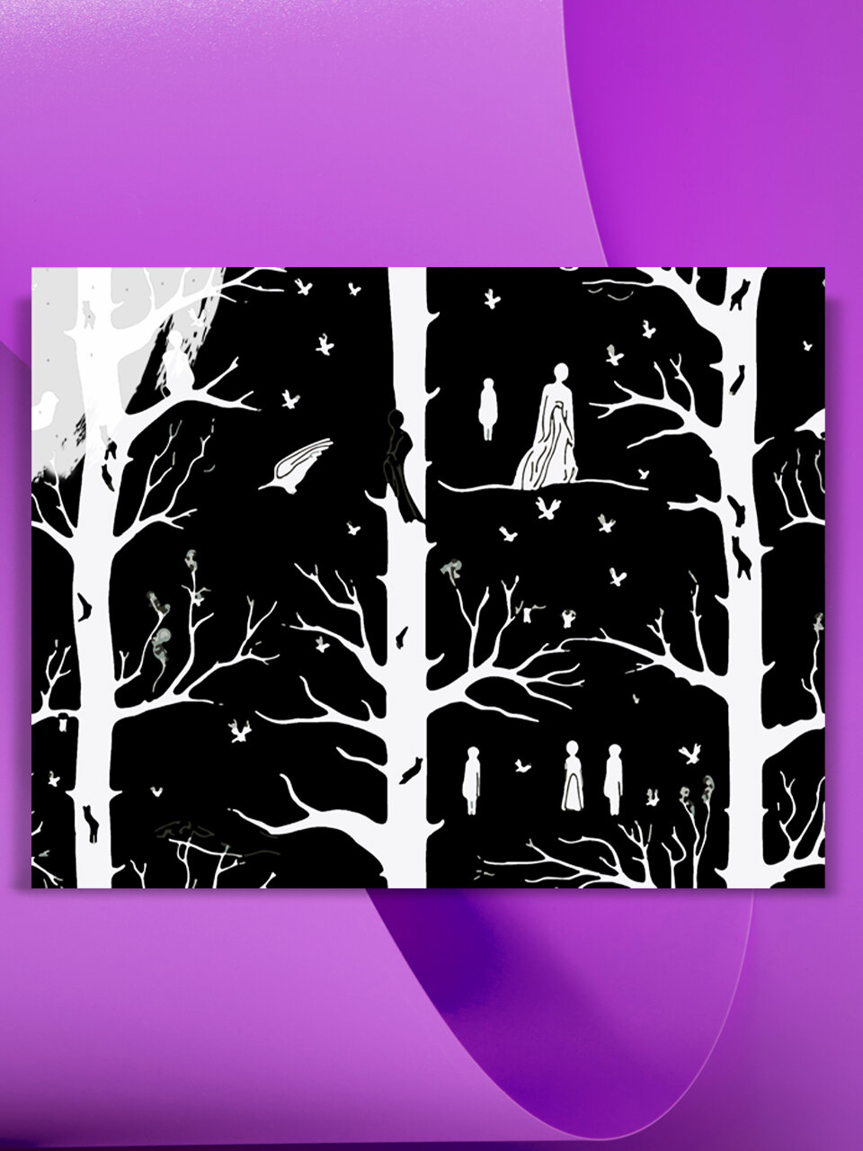 Картина по номерам на холсте Тревожный лес абстракция, 30 х 40 см