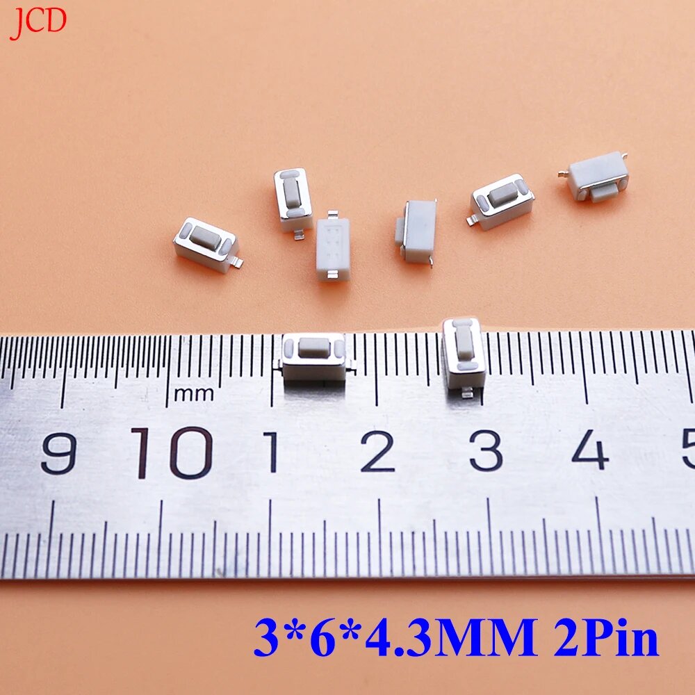 Сенсорный микропереключатель JCD 3*6*4.3 мм белый 12В 50 мА 100PCS