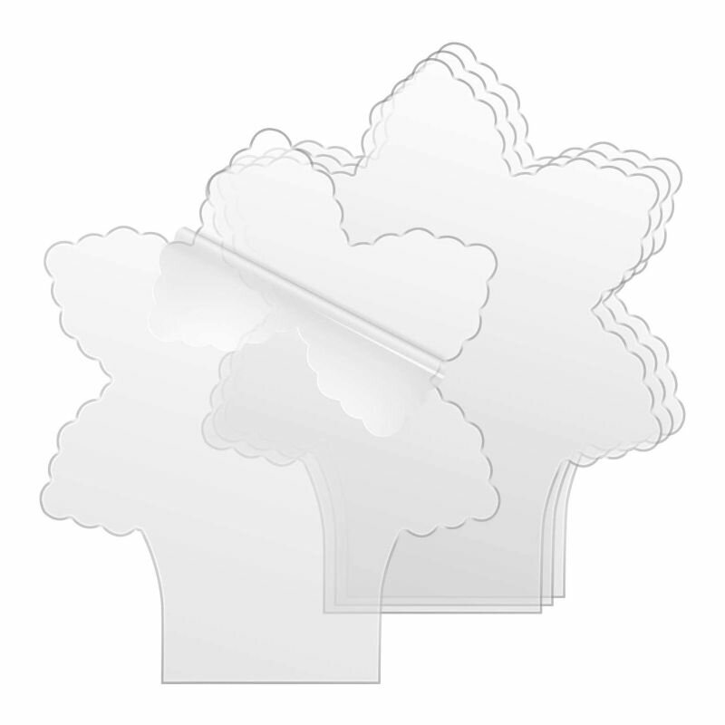 (6 шт.) Акриловые светящиеся буквы/фигуры на подставке (LED), дизайн "Снежинка"