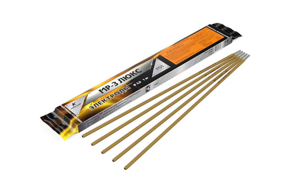 МЭЗ Электрод МР-3 Люкс вакуумный, диаметр 3 мм, вес 1 кг, Ц0041493.