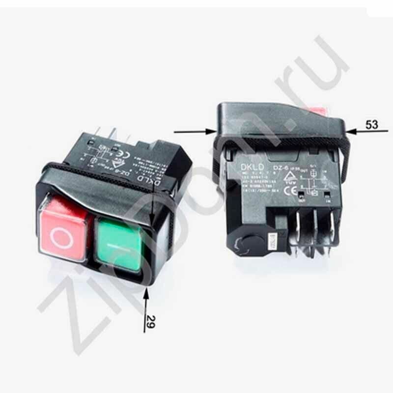 Выключатель Старт-Стоп (пыле-влаго защищенный) на сверлильный станок, компрессор, бетономешалку старого образца, 4 контакта