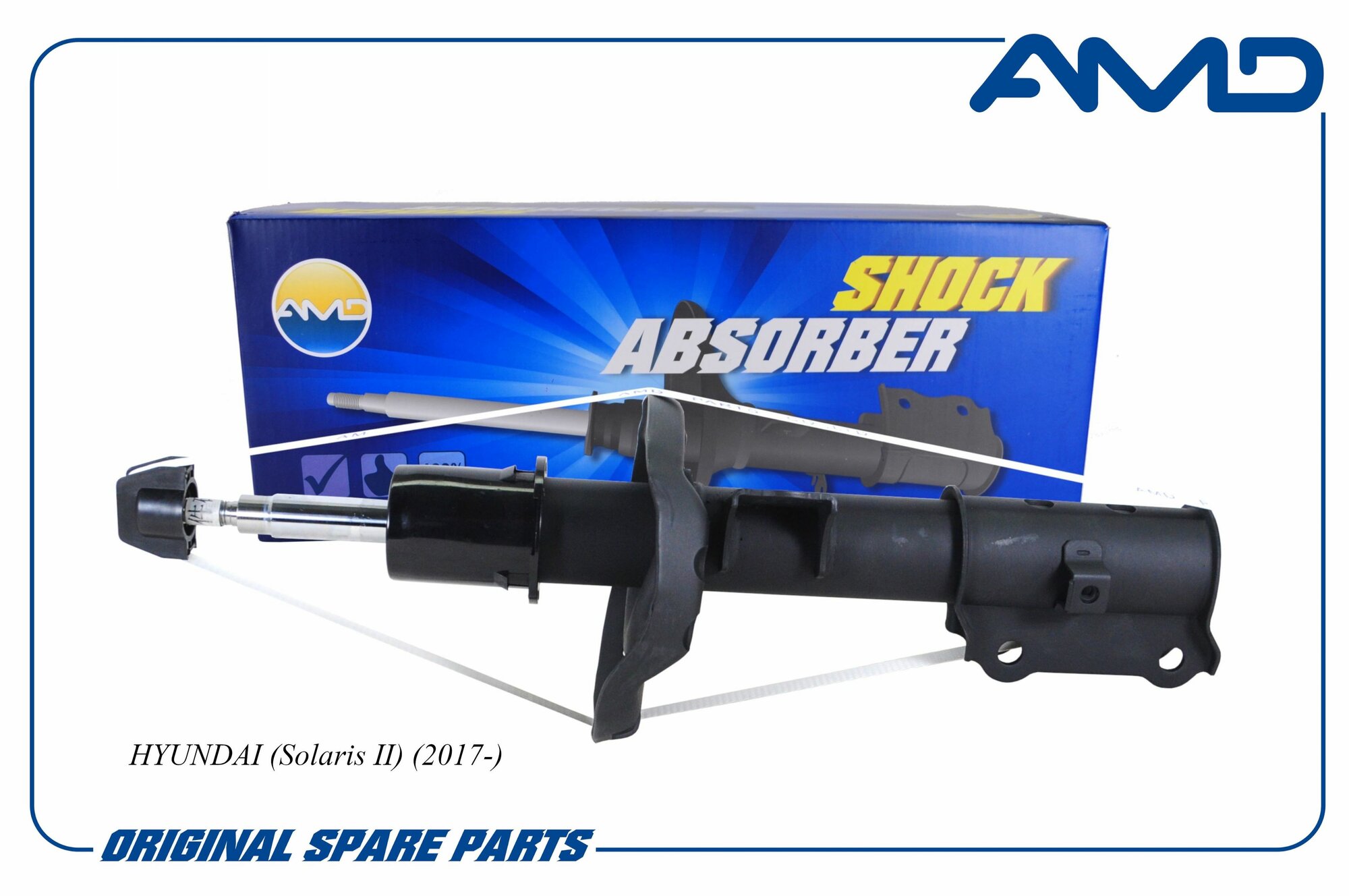 Амортизатор передний левый газовый 54650-H5100 AMD. SA723L для HYUNDAI Solaris II 2017-