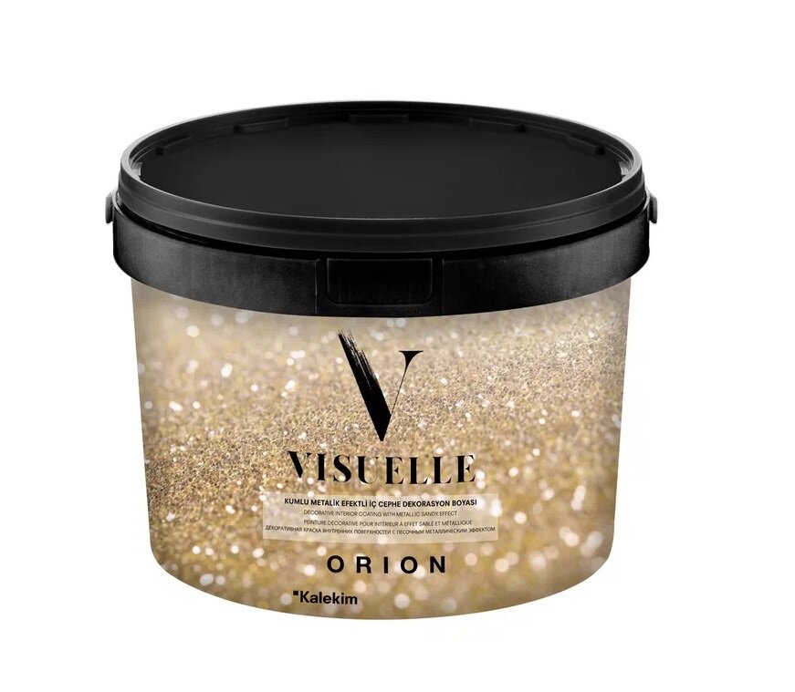 Краска Kalekim "VISUELLE" Orion, для внутренних поверхностей, песчаный металлический эффект, 2,5 кг