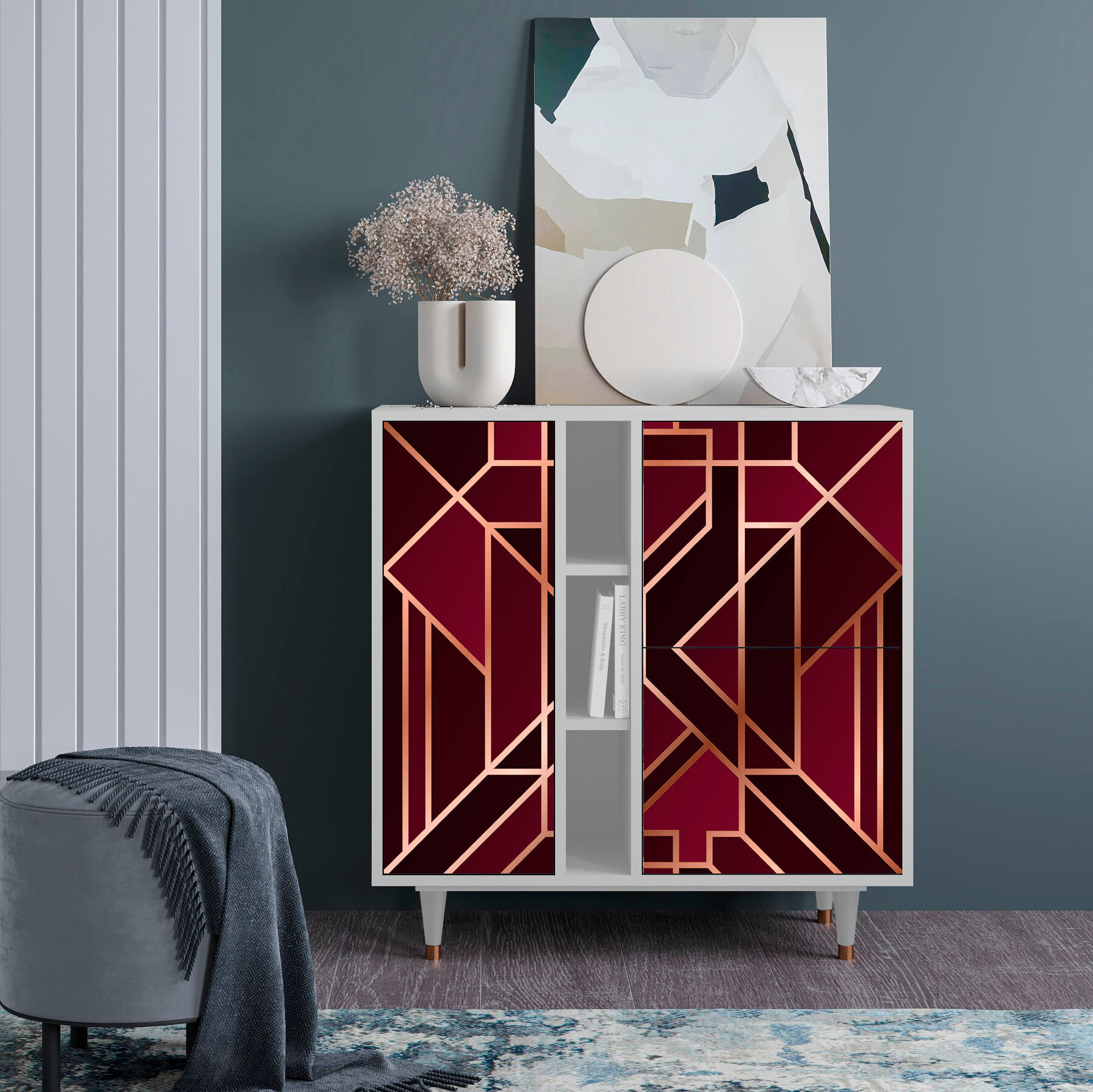 Комод - STORYZ - BS5 Burgundy Jewelery, Размер - 94 x 96 x 41 см, Цвет корпуса - , Белый