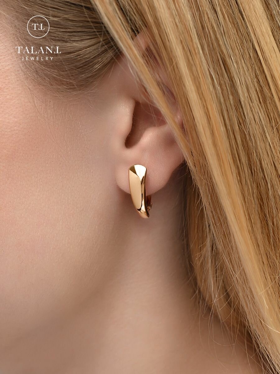 Серьги, красное золото, 585 проба