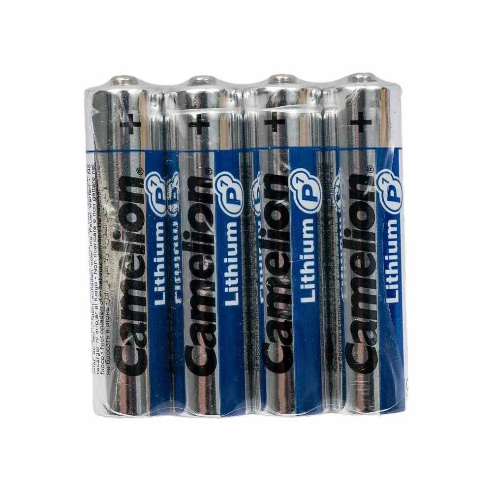 Батарейка (8шт) литиевая мизинчиковая CAMELION FR03 (AAA) Lithium 1.5В (4шт в пленке)