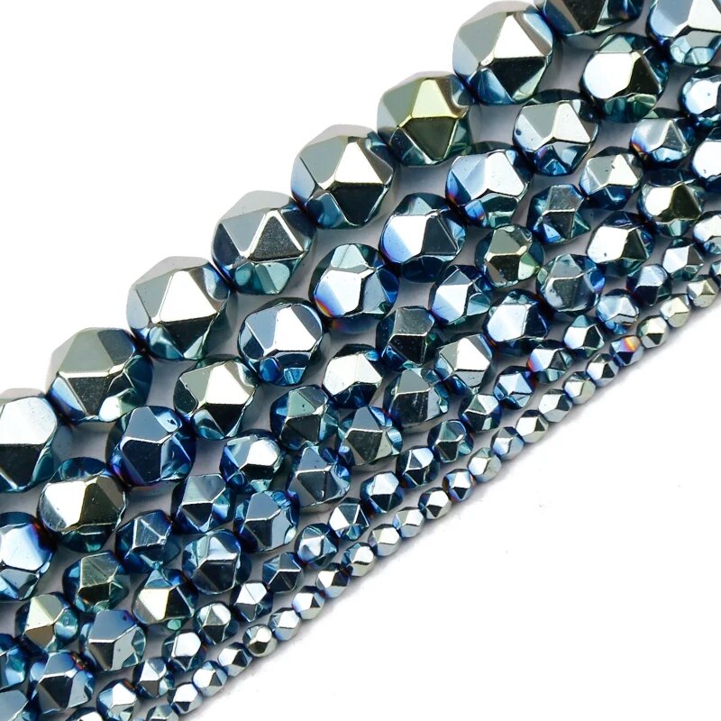 JHNBY Гематитовые бусины 3/4/6/8/10 мм 8mm 48pcs, Green