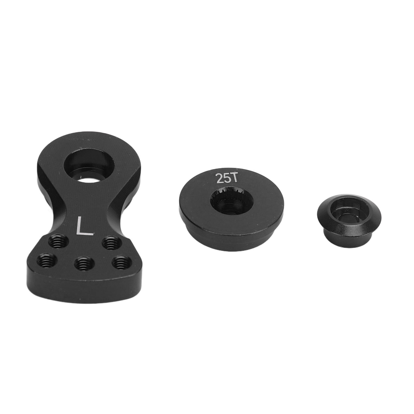 Сервопривод RC 25T Servo Saver с регулируемой силой, L-образный, из алюминиевого сплава, для радиоуправляемых машинок 1/10, черный