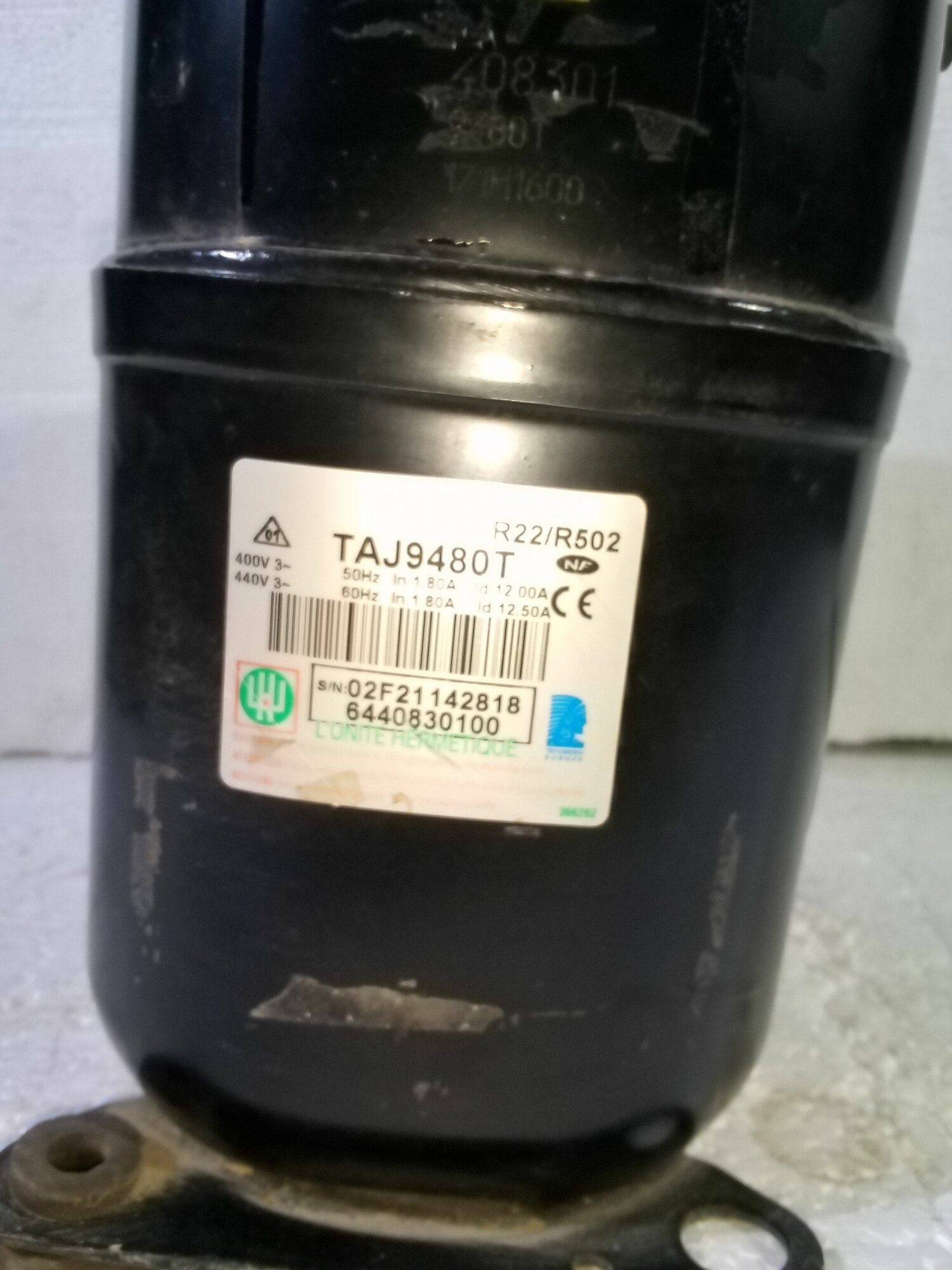 Компрессор TAJ 9480 T (R-22) LUnite Hermetique