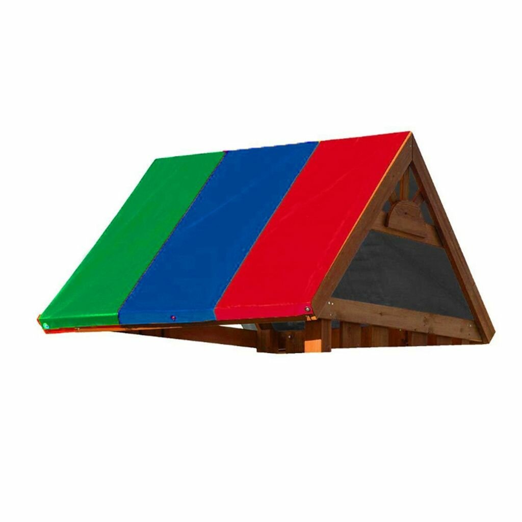 Заменяемый верх для детской площадки, пылезащитный, с серебряным покрытием, безопасный для детей, Зеленый Синий Красный