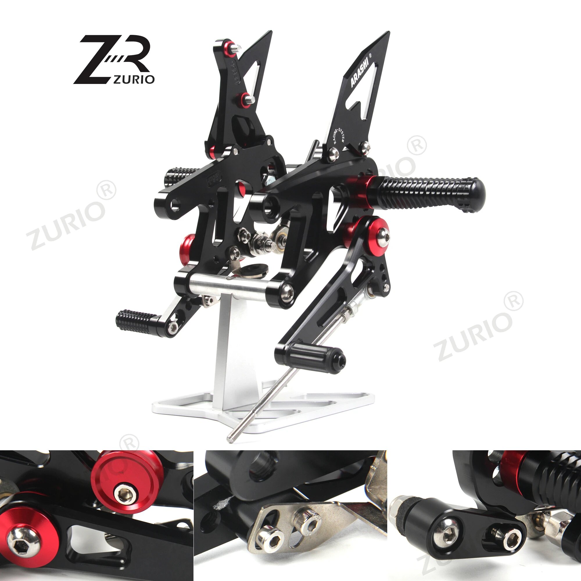 Подседельные подножки ZURIO Black для APRILIA RSV4 1100 2017-2021