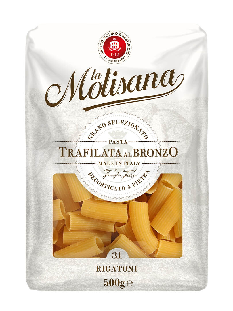 Макароны La Molisana Rigatoni трубки рифленые из твердых сортов пшеницы № 31, 500 г