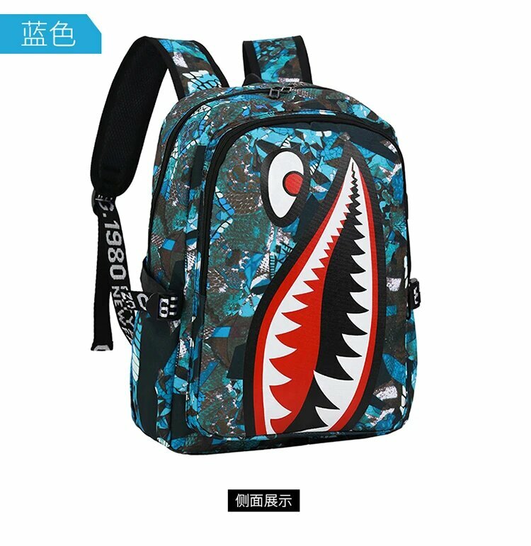 Рюкзак Элементарная Книжная Сумка Дорожный Рюкзак Мультяшный Акула Принт Ранец Ученик начальной школы Рюкзак Мочила Infantil Bolsos