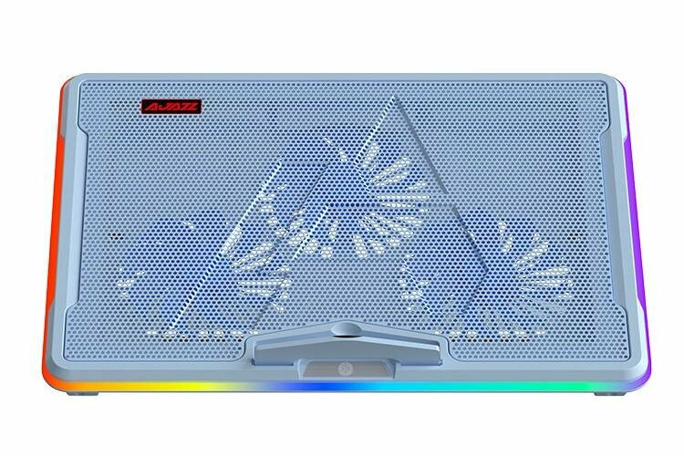 Охлаждающая подставка AJAZZ ANC160, 19 дюймов, RGB, с двумя USB-портами, тихая, 7 скоростей, цвет: с