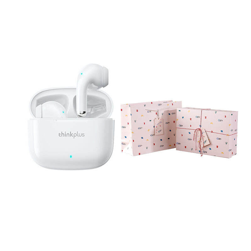 Беспроводные наушники-вкладыши Lenovo, белые, gift box set, до 20 часов работы, легкий и компактный дизайн