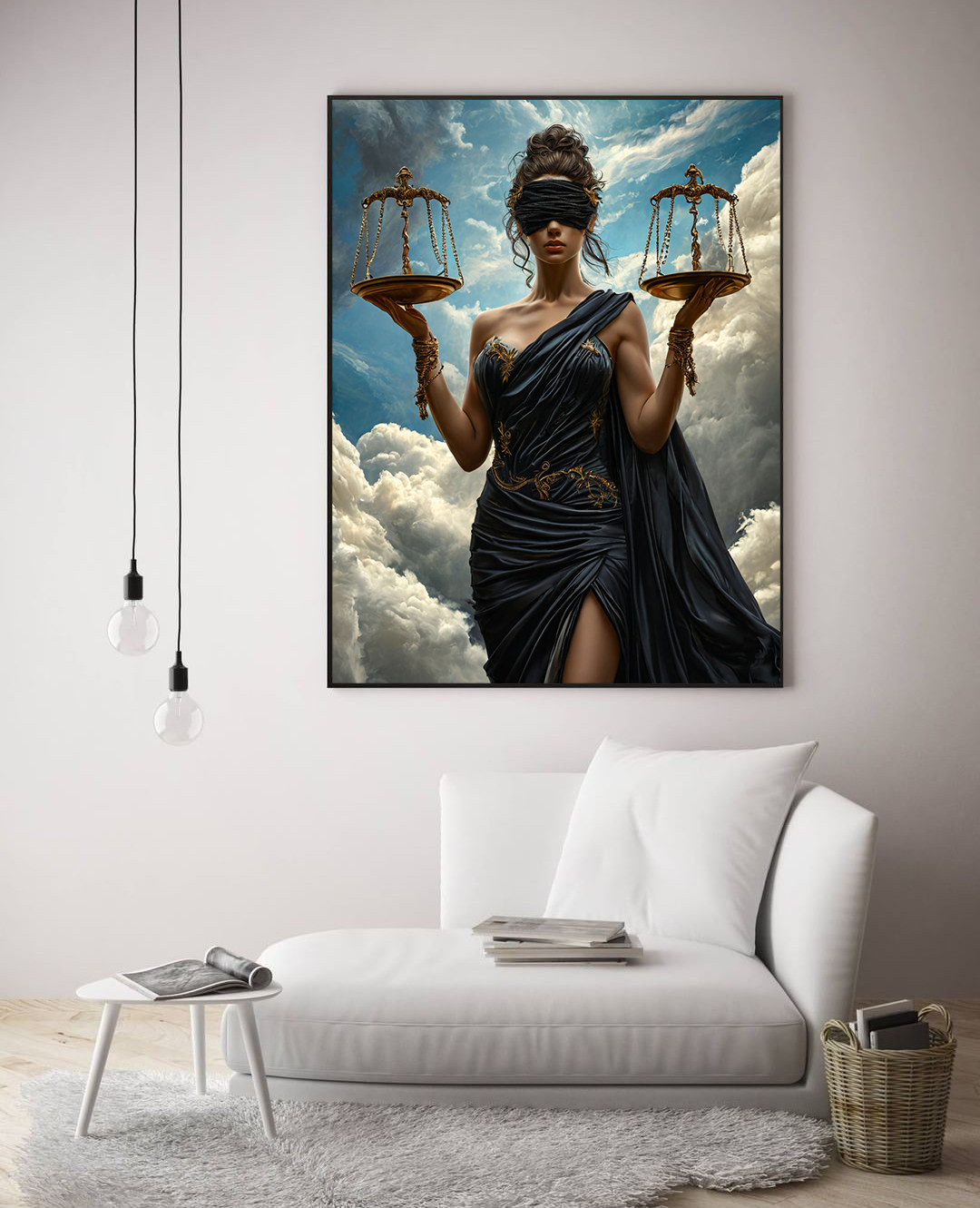 Картина на стену для интерьера "Богиня Фемида" 40х50 см, холст на подрамнике, InterHobby