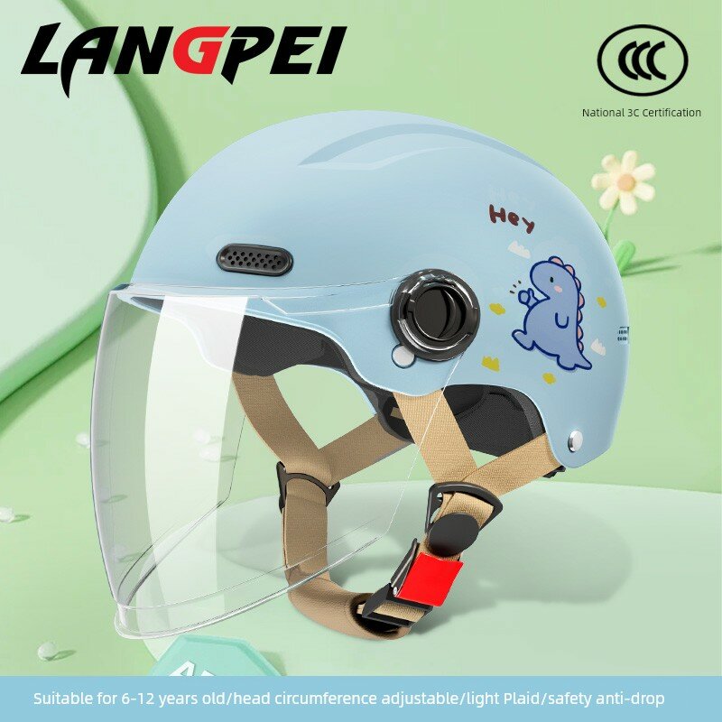 Детский шлем для мальчиков, сертифицированный 3C, безопасен для детей от 6 до 12 лет, для электромотоцикла,