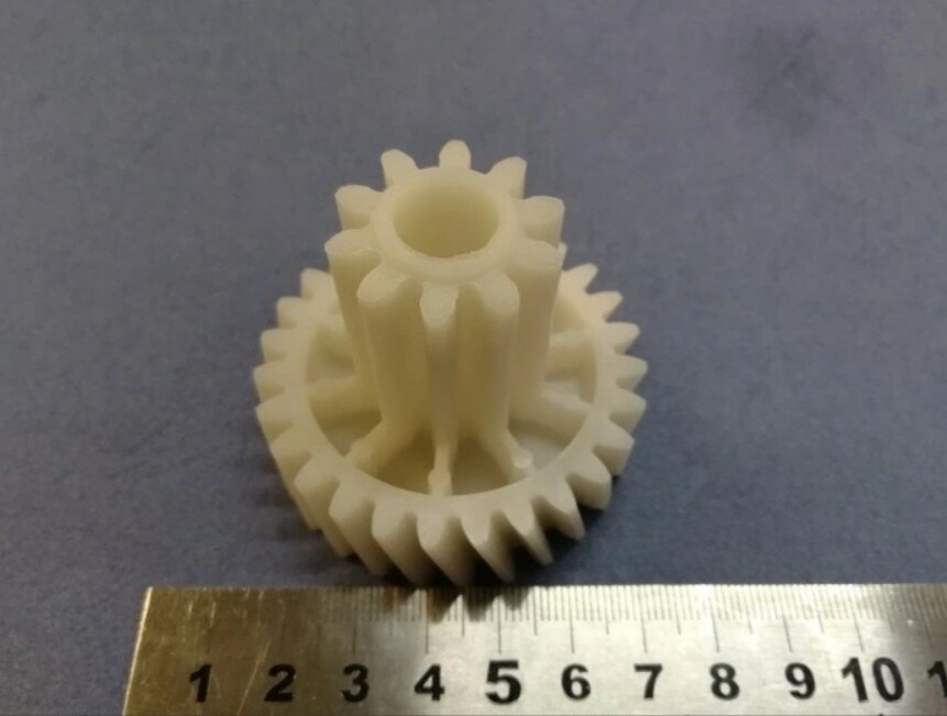 Шестерня для мясорубки Kenwood MG350, средняя. Д-56/82 мм, Z-27/10, H-49 мм.