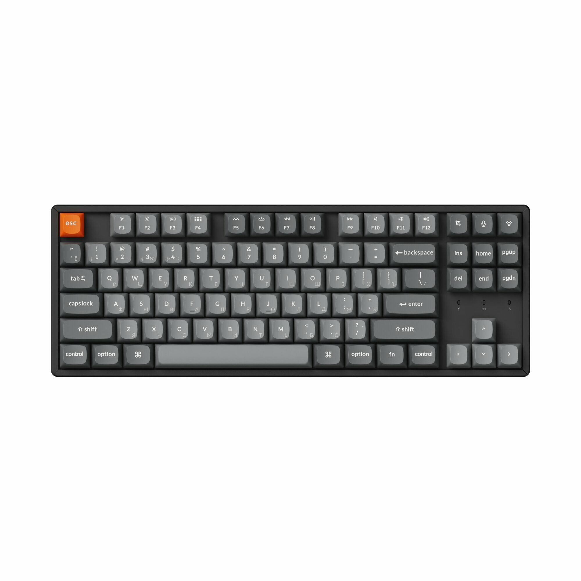 Беспроводная механическая клавиатура Keychron K8 Max, раскладка 80% TKL (87 кл.), Red Switch, RGB, Hot-Swap, Алюм. рамка