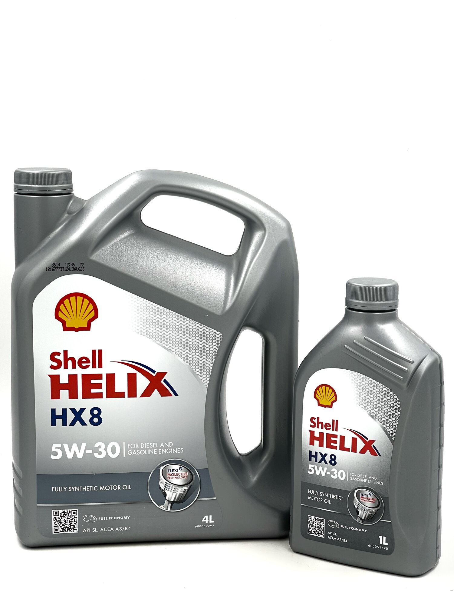 Комплект моторного масла Shell Helix HX8 5w-30, 4 литра + 1 литр, синт, 5 литров