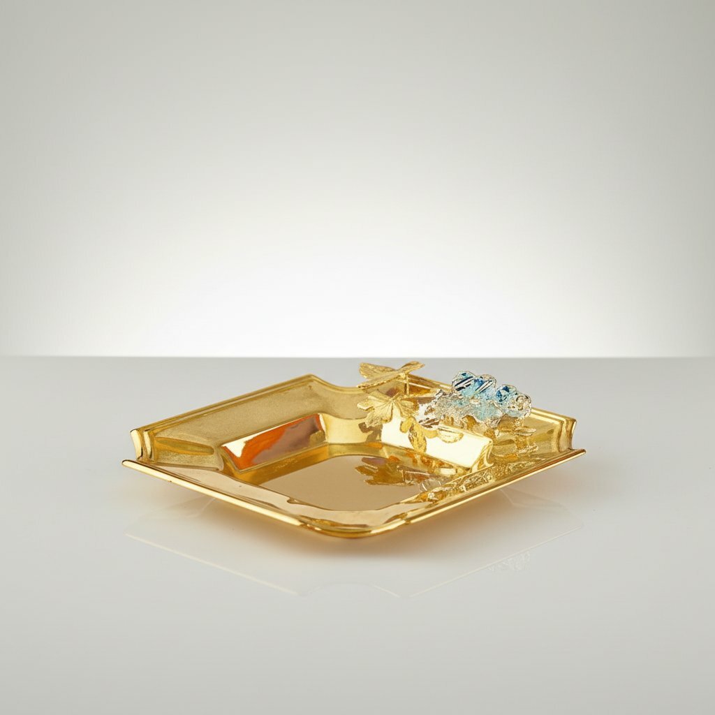 Пепельница AR-4399-SI/G Crystal Temptations США Металл, кристалл