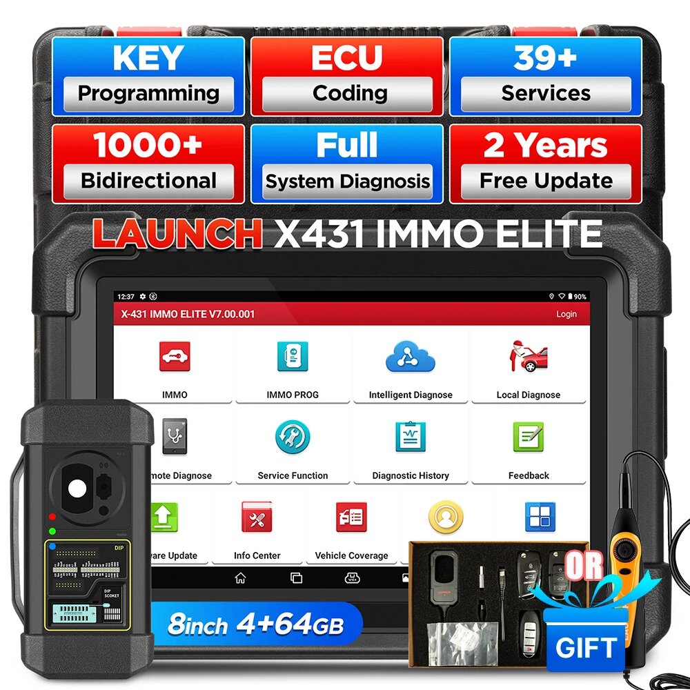 LAUNCH X431 IMMO ELITE Программатор ключей Автомобильный иммобилайзер Программирование Все системы OBD2 Диагностический сканерИнструменты 39, сброс X-PROG 3 Global version
