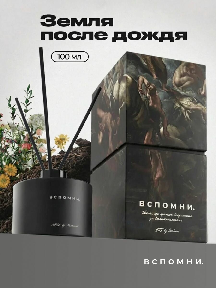 Вспомни Диффузор для дома с палочками парфюмированный,100 мл Земля