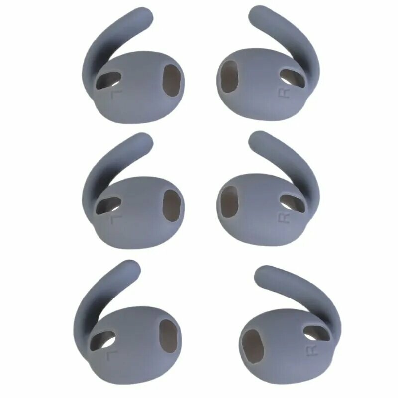 (3 пары) ушные крючки Samsung Galaxy buds-серые прозрачные