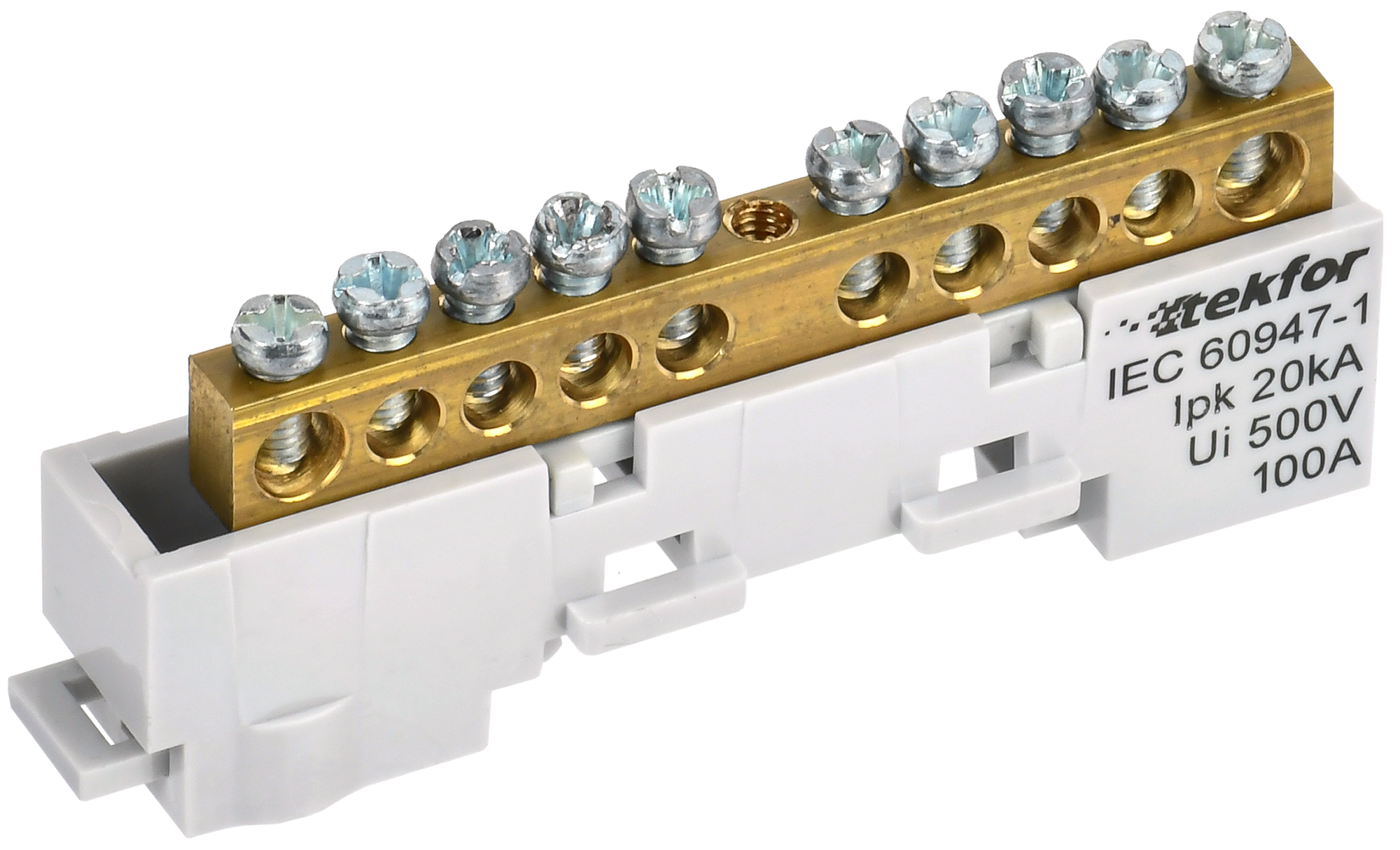 TEKFOR Шина L фаза неизолированная на универсальном держателе 6х9-10-Ср IEK IEK TF-NN10-10-DL-K03