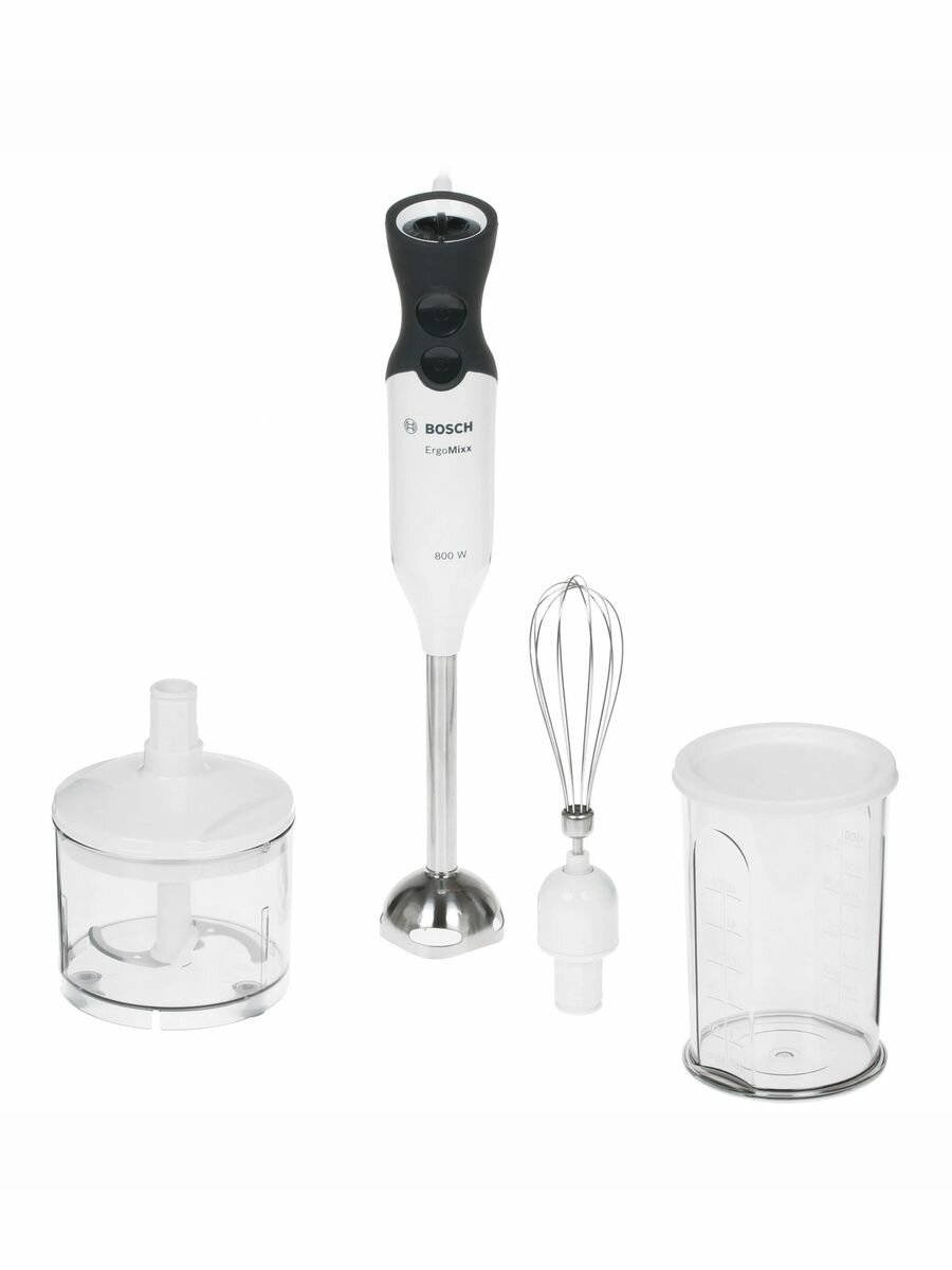 Погружной блендер, Bosch ErgoMixx MS6CA4150, 600 Вт, белый/сталь