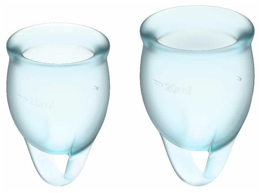 Satisfyer Набор голубых менструальных чаш Feel confident Menstrual Cup Интимная гигиена
