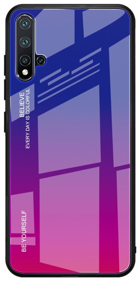 Чехол-бампер MyPads для Huawei P Smart Z/ Huawei Y9 Prime 2019 стеклянный из закаленного стекла с эффектом градиент зеркальный блестящий перелива.