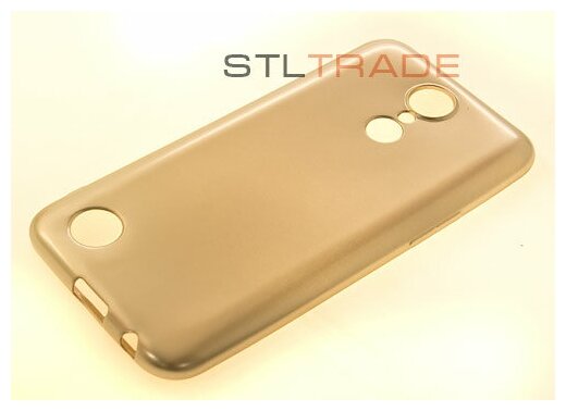 Силиконовый чехол TPU Case Металлик для LG K10 (2017) золотой