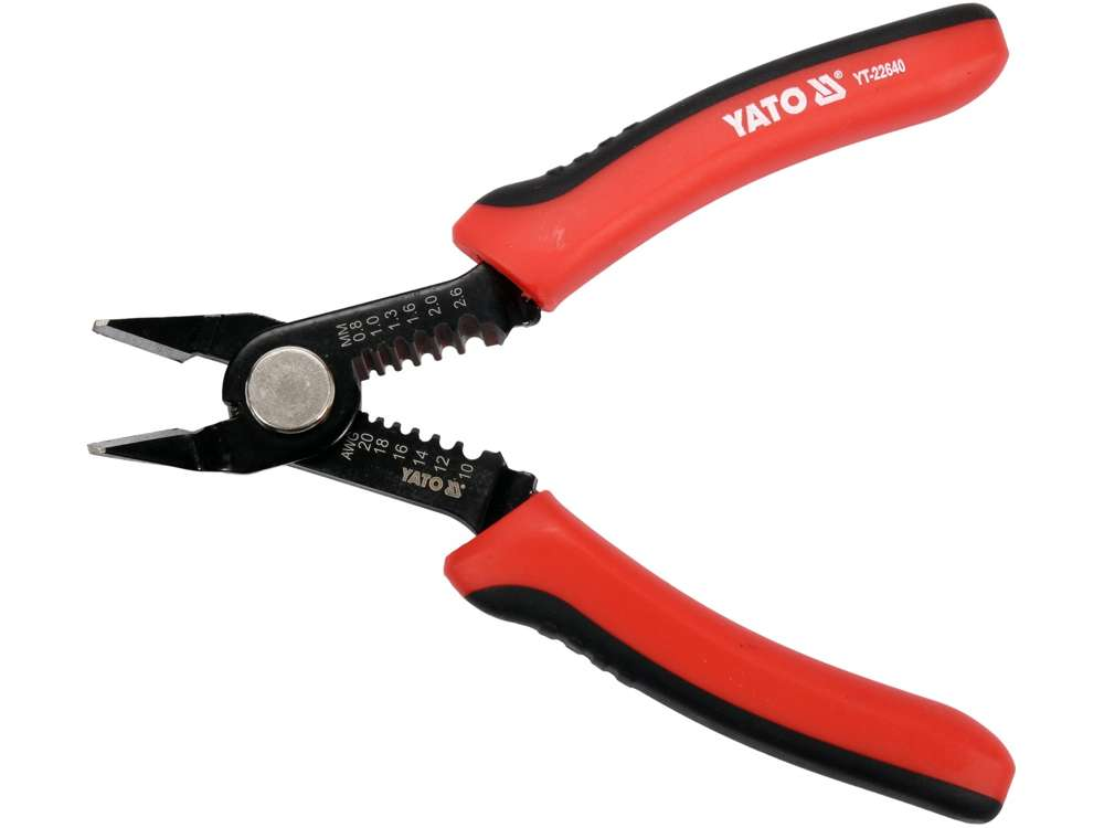 YATO YT-22640 бокорезы диагональные 140 мм, с функцией зачистки проводов сечением 0.8-2.6 мм2,