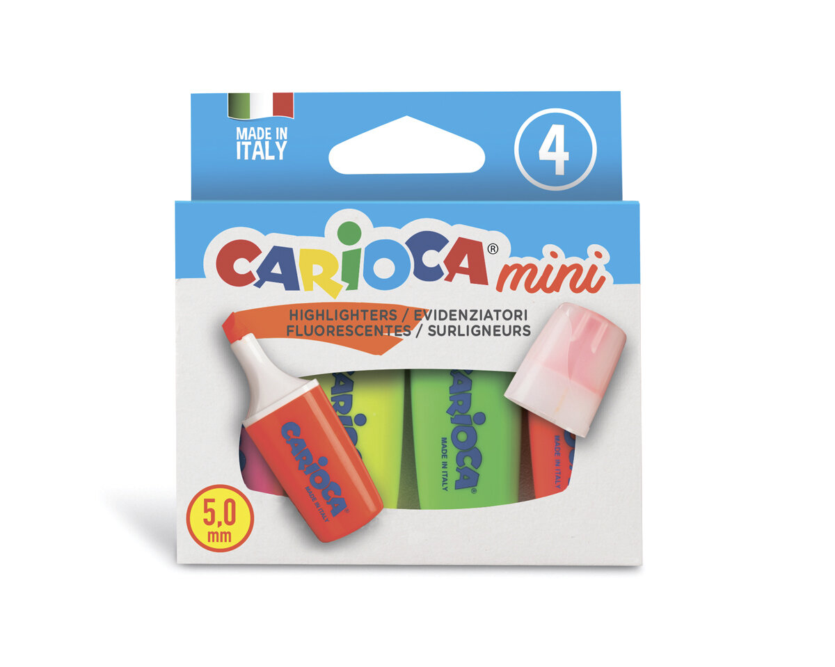 Carioca Набор текстовыделителей Memolight Mini 5 мм 4 цв. 4 шт перо скошенное 42868-FQ45