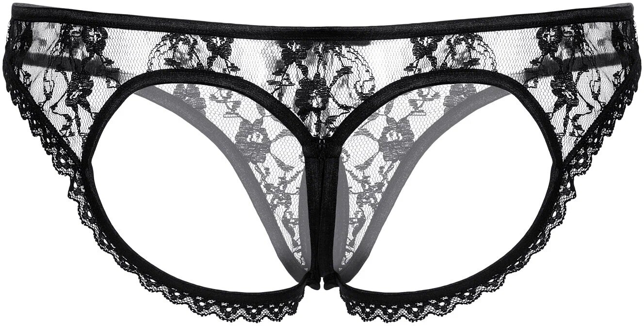 Трусики соблазнительные с вырезом "Soft Line Black" M/L, черные