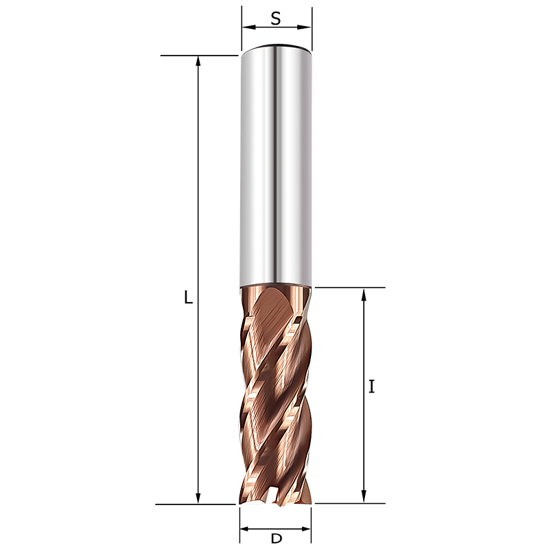 Фреза спиральная по стали Z4 D=5x13x50 S=6 Rotis 143.0513506SL