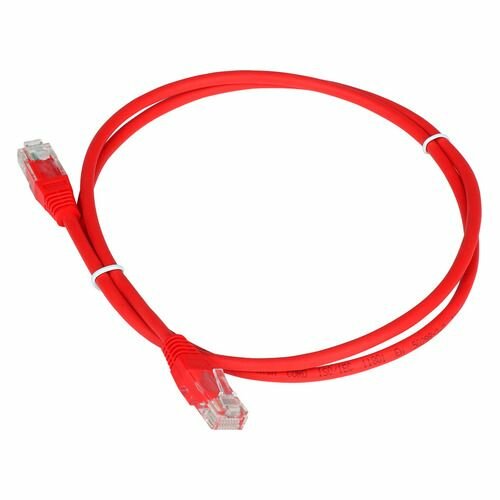 Патч-корд LanMaster вилка RJ-45, вилка RJ-45, кат.5E, ПВХ, 0.3м, красный [twt-45-45-0.3-rd]