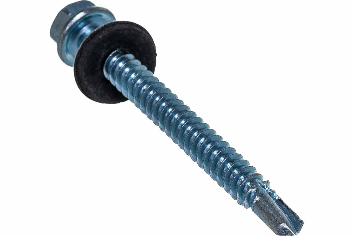 Кровельный саморез с шайбой EPDM креп-комп 6,3x60 мм, 100 шт, ск6360ф для металлочерепицы