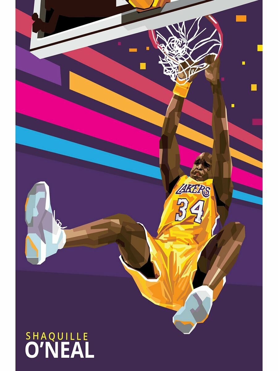 Постер "Basketball Art. Шакил О'Нил"