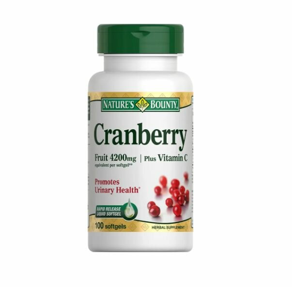 Nature's Bounty "Концентрат ягод клюквы с витамином С" 100 капсул /Нэйчес Баунти
