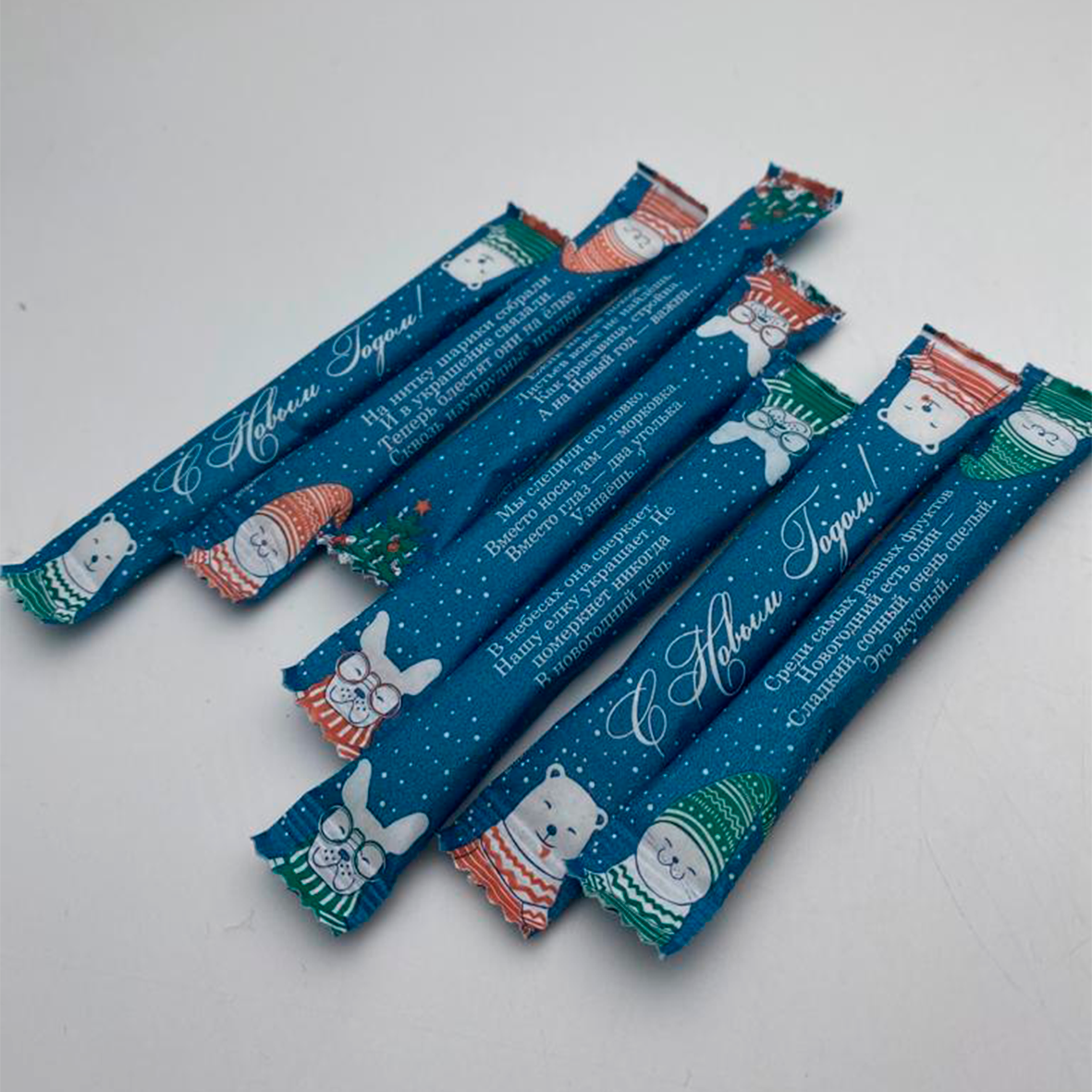 Сахар порционный стик 5г "Новый год" 2000 шт.