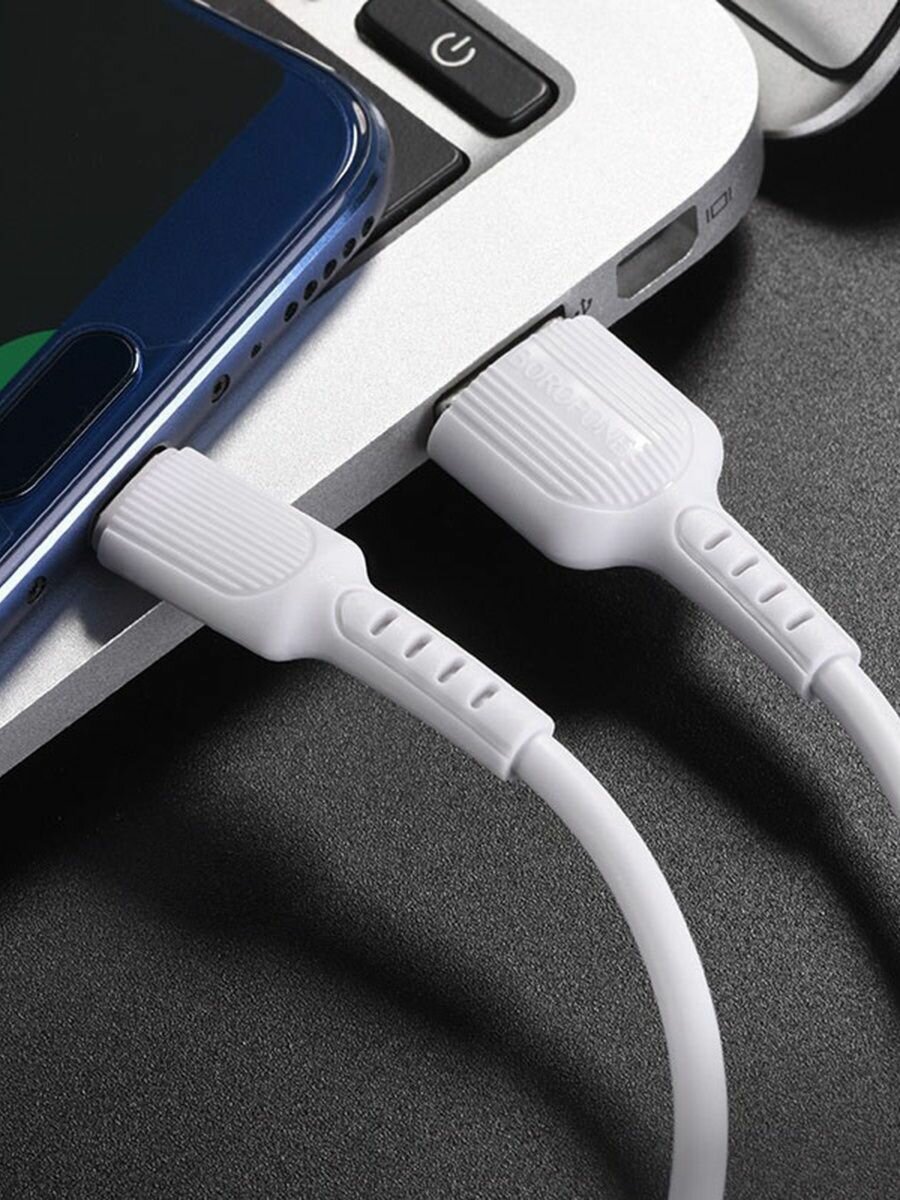 Кабель Borofone Easy Charging Cable BX16, для Type-C, белый, 1м — фото 1