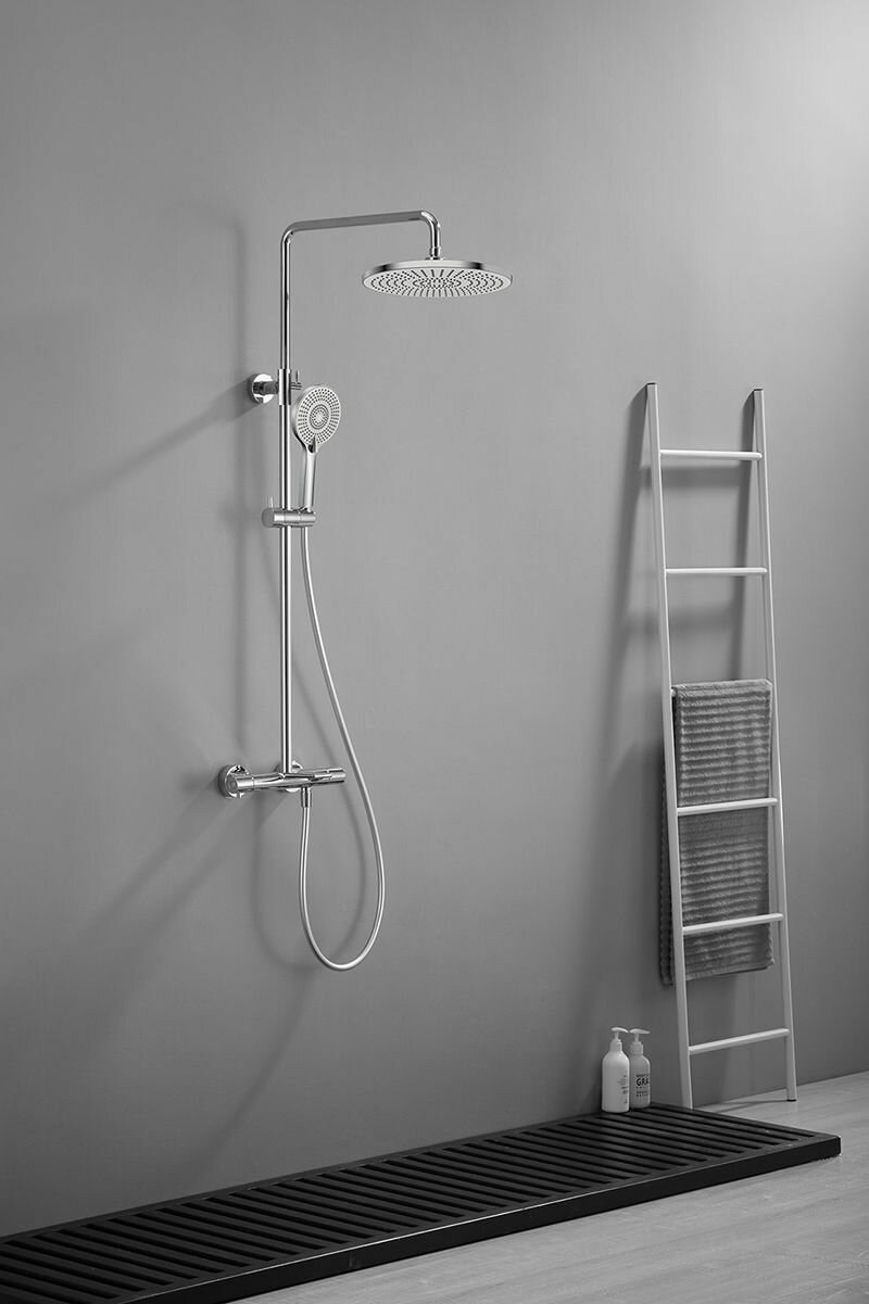 Душевая система KAISER 05382 Serio с термостатом хром