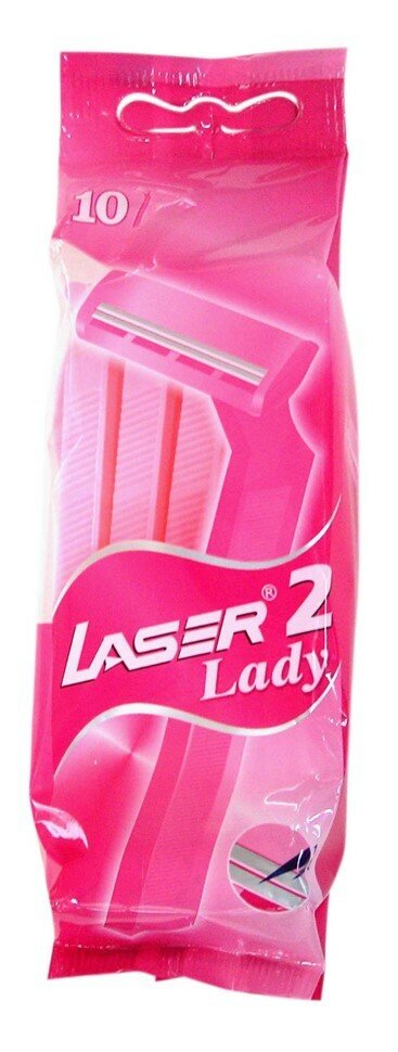Набор из 3 штук Одноразовые бритвы с двумя лезвиями Laser 2 Lady 10шт